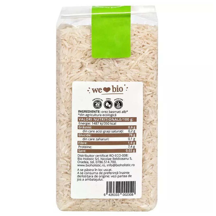 Orez Basmati Alb Eco 500 grame Obio - eMAG.ro