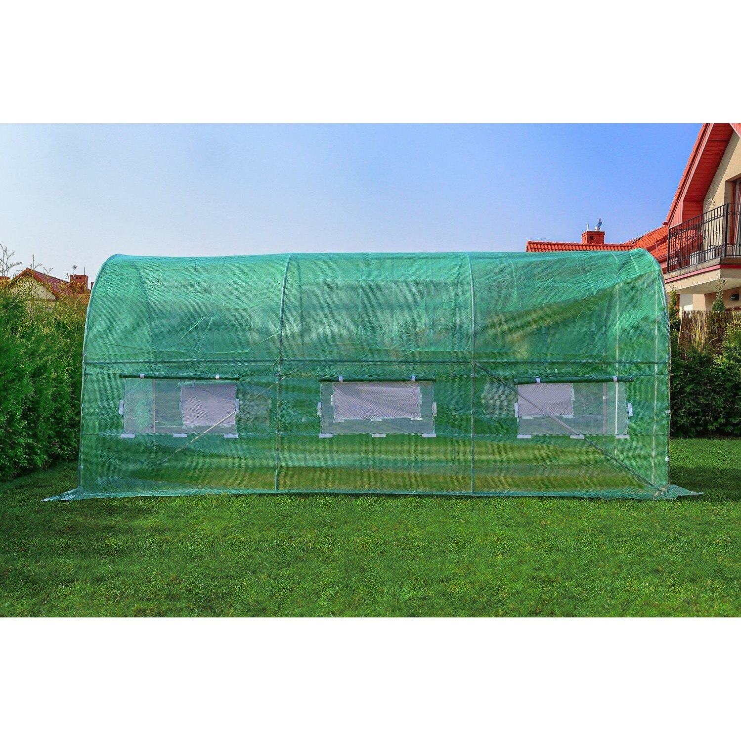 Sera de gradina tip tunel, PROCART, 3 x 2 metri, 6 ferestre cu plase ...