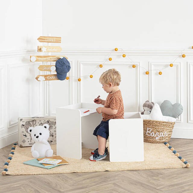 Cuier din lemn pentru copii cu indicatoare, inaltime 114 cm - eMAG.ro