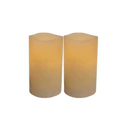 Set 2 lumanari decorative cu LED Livarno home, 7.5 x 12.5 cm, ceara ...