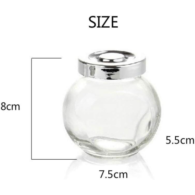 Set 3 borcane din sticla, 3x190ml, capace plastic, pentru condimente ...
