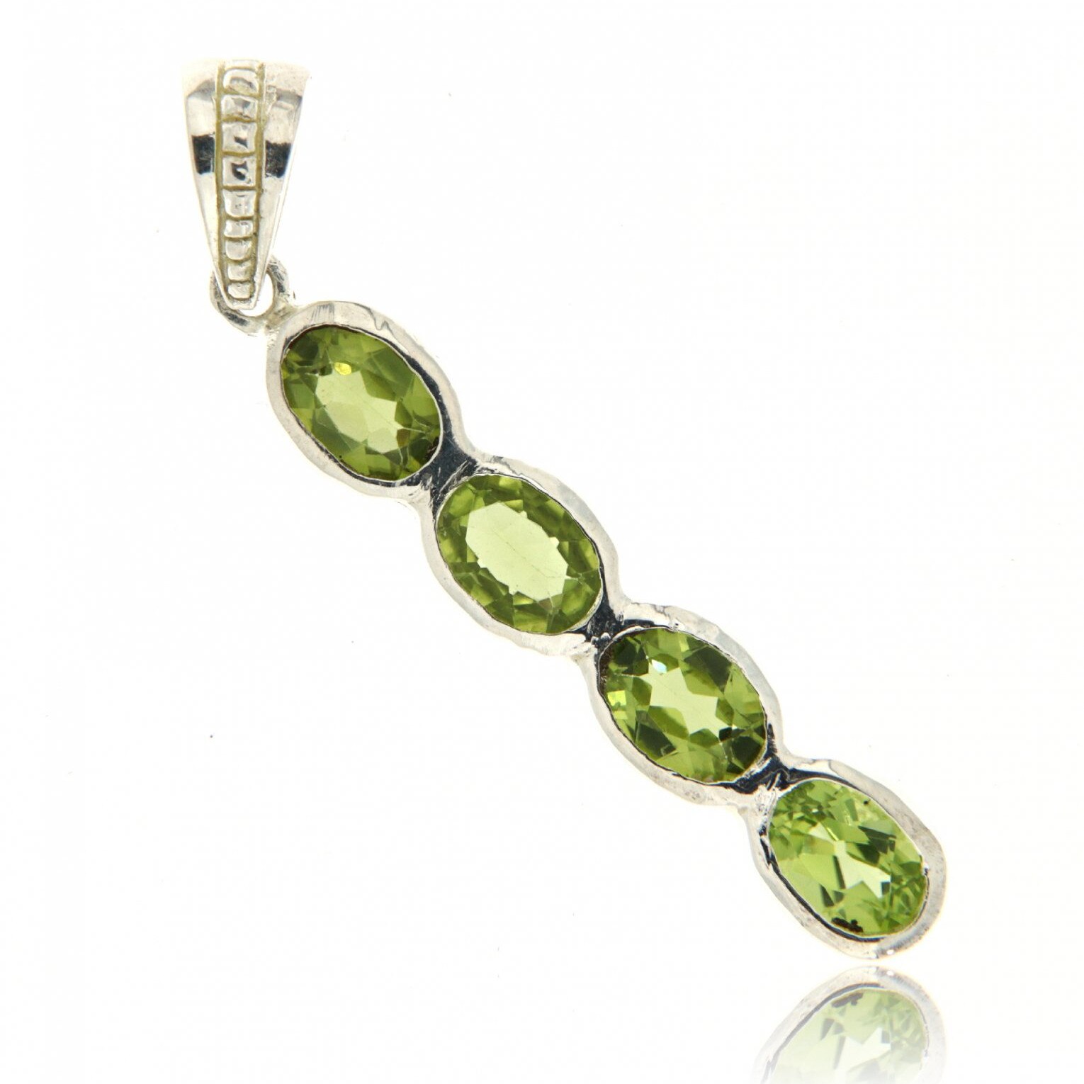 Pandant Argint 925 Peridot Natural - Prospetime Verde - eMAG.ro