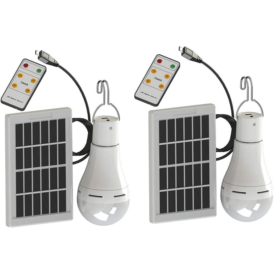 Set 2 lampi solare cu LED, QttvbTna, 9W - eMAG.ro