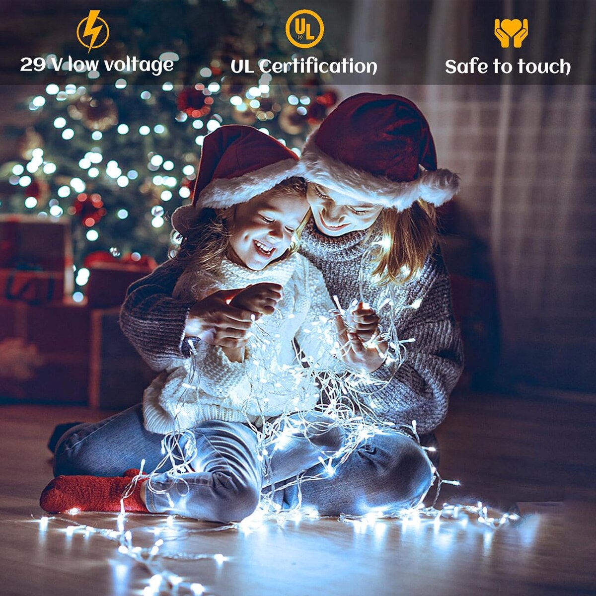 Karácsonyi LED-es égősor, 120 LED, 4m, fehér - eMAG.hu