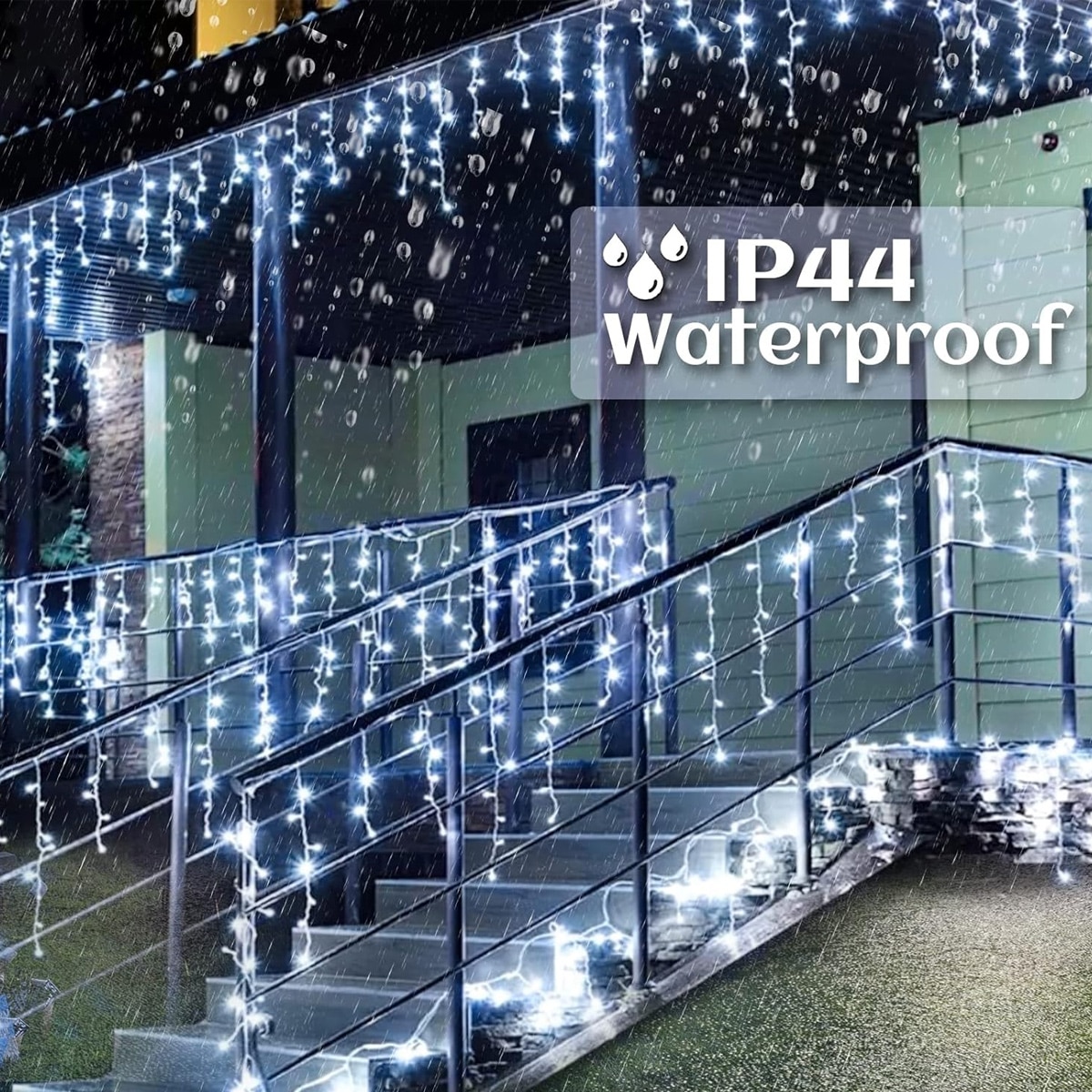Karácsonyi LED-es égősor, 120 LED, 4m, fehér - eMAG.hu