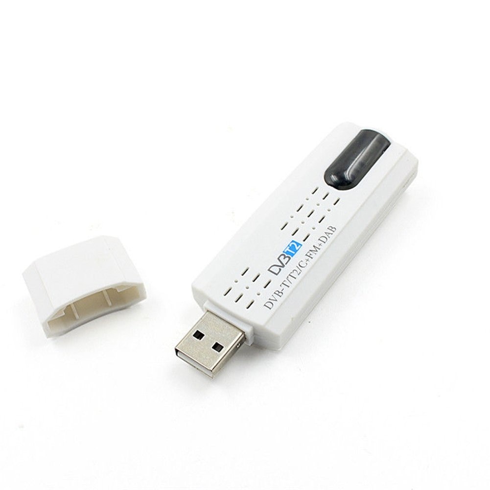USB 2.0 TV-tuner, JESWO, DVB-T2/DVB-T/DVB-C, fehér, mini távirányító ...