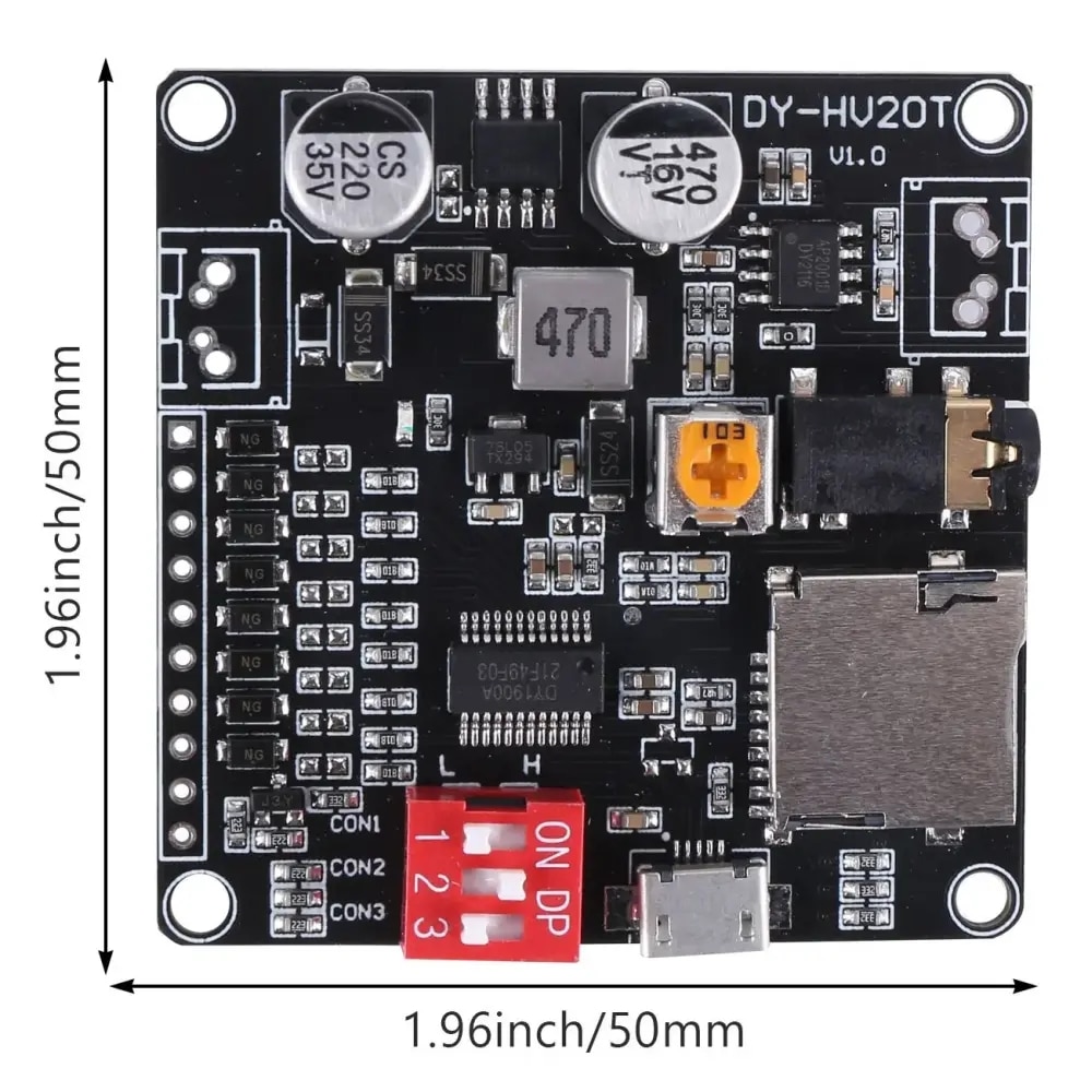 Modul de sunet inteligent, Modulshop, DY-HV20T 20w/uart/sd - eMAG.ro
