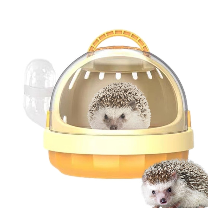 Cusca hamster WALALLA, cu sticla de apa, pad racire, galben transparent ...