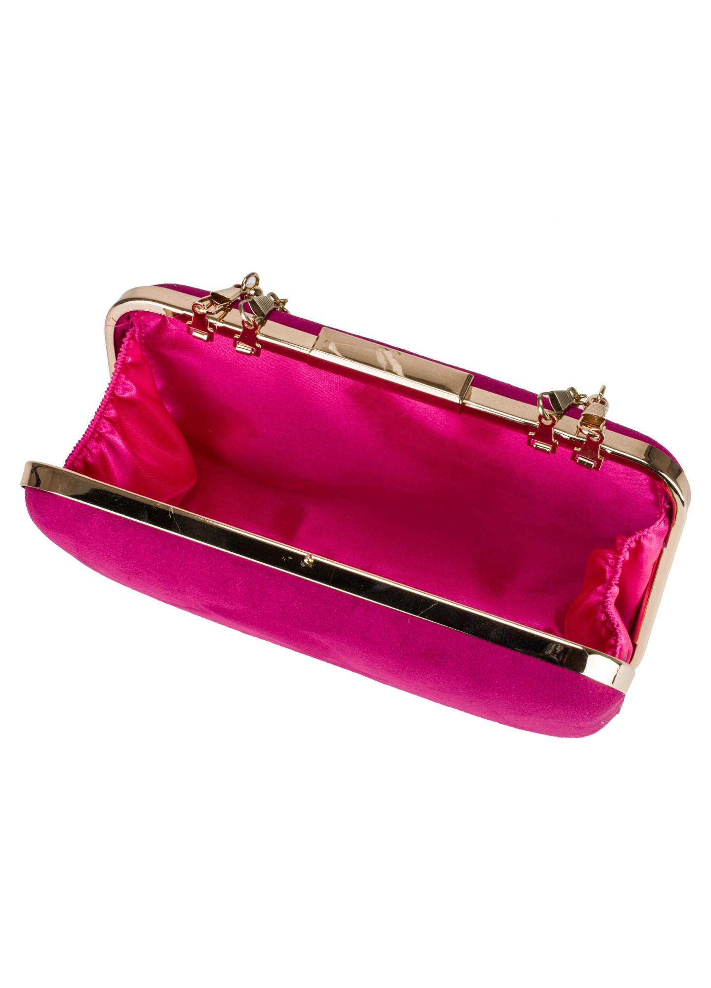 Geanta de seara dama, Piele ecologica, Fucsia, cu lant - eMAG.ro