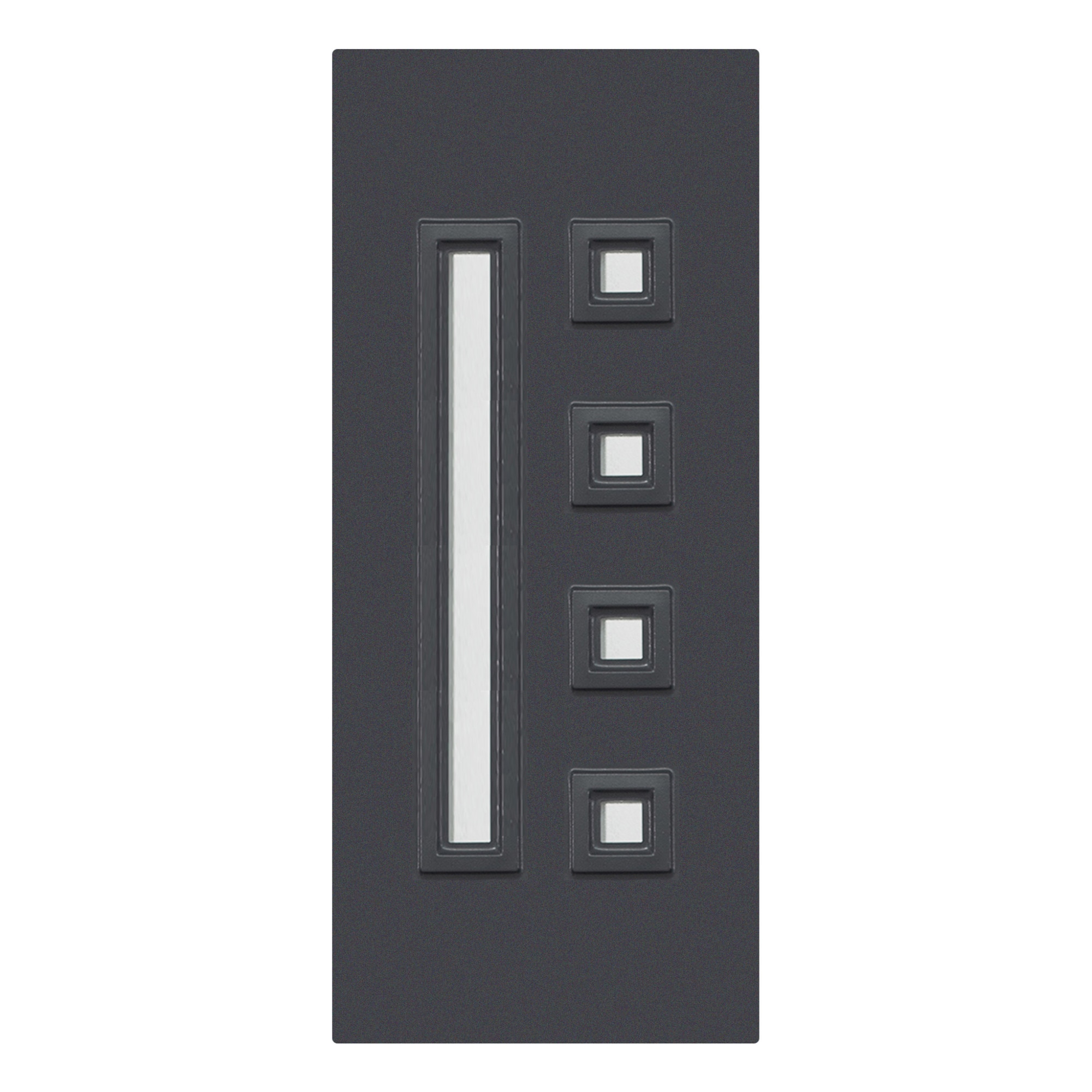 Panel ornamental PVC, model DAFINA, culoare Alb interior - Gri Antracit ...