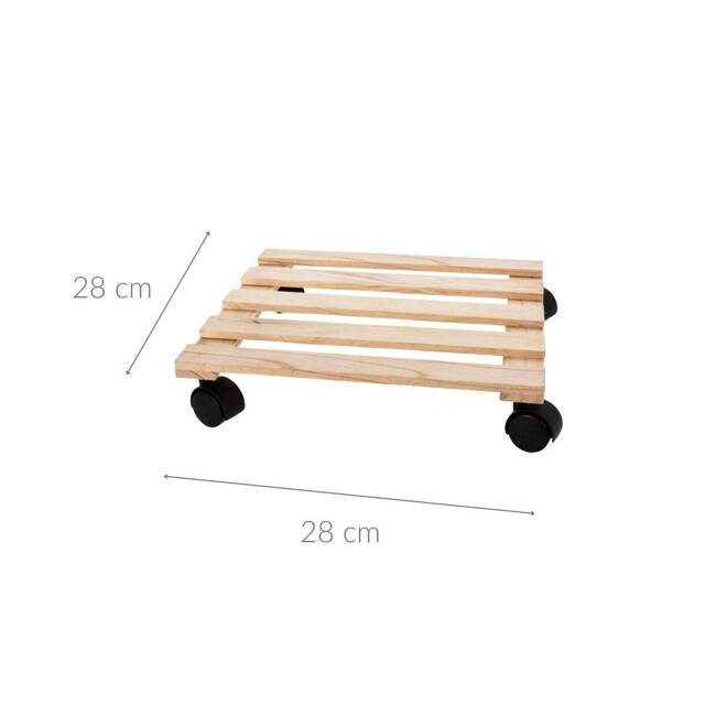 Suport pentru ghiveci cu roti, 28 x 28 cm - eMAG.ro