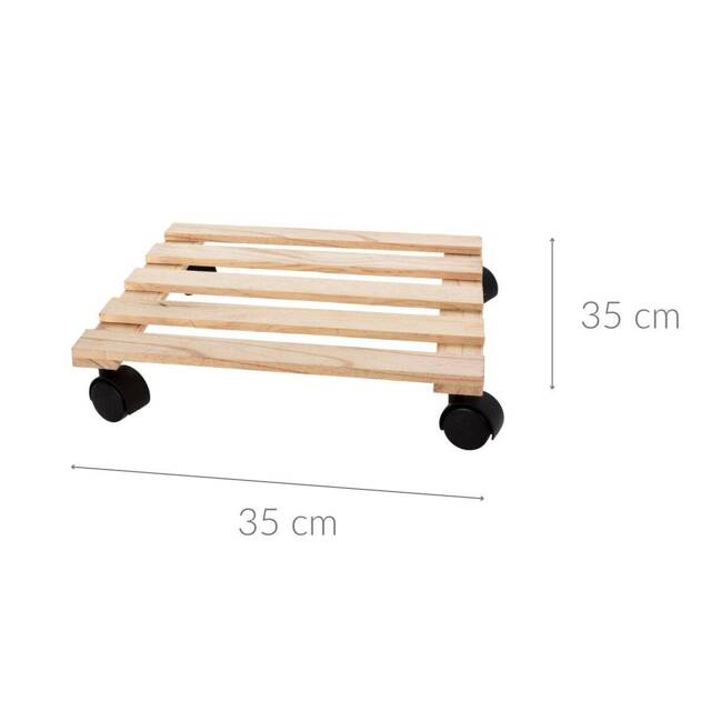Suport pentru ghiveci cu roti, 35 x 35 cm - eMAG.ro