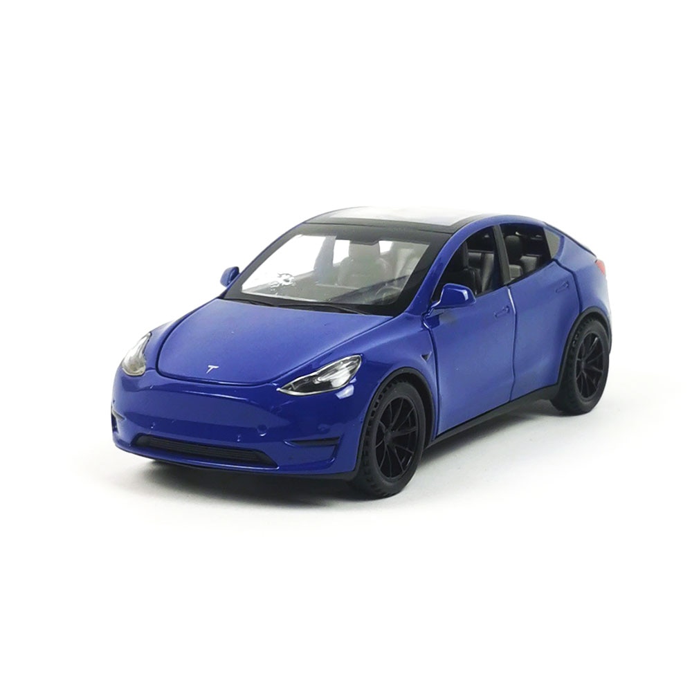 Masina din metal, Tesla Model Y, Albastru, 1:32 - eMAG.ro
