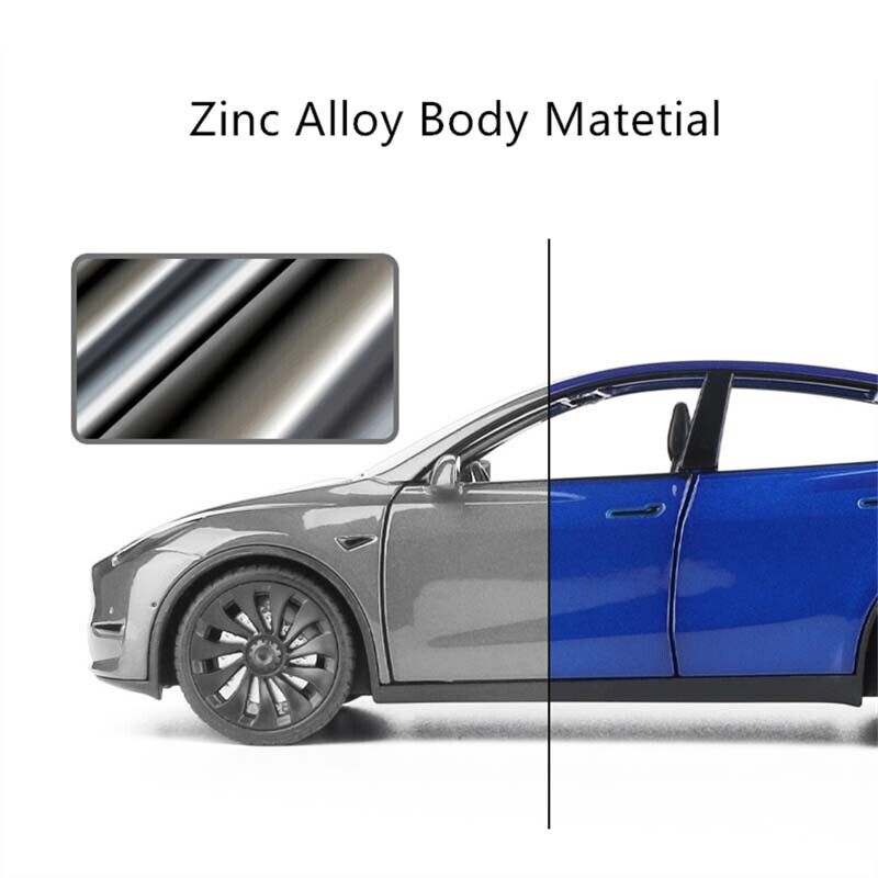 Masina din metal, Tesla Model Y, Albastru, 1:32 - eMAG.ro