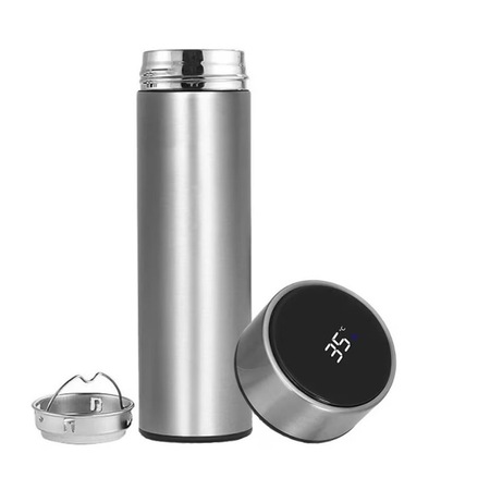 Termos smart cu afisaj LED temperatura, 500 ml, Welora®, Otel ...