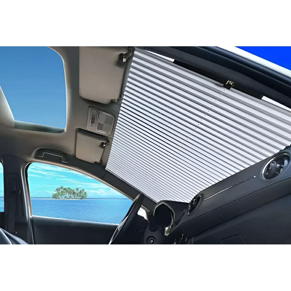 Parasolar Auto Retractabil, eSimplu®, Fixare Prin Ventuze, Aluminiu ...