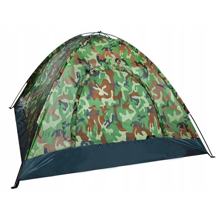 Cort camping pentru 4 persoane, 190 x 190 x 125 cm, impermeabil, model ...