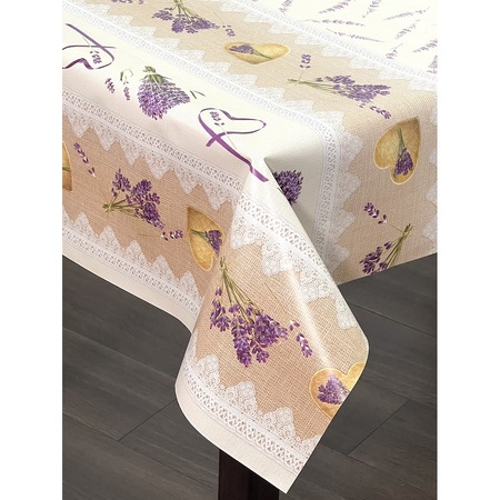 Fata de masa tip musama, Crem Lavanda, 100 x 140 cm - eMAG.ro