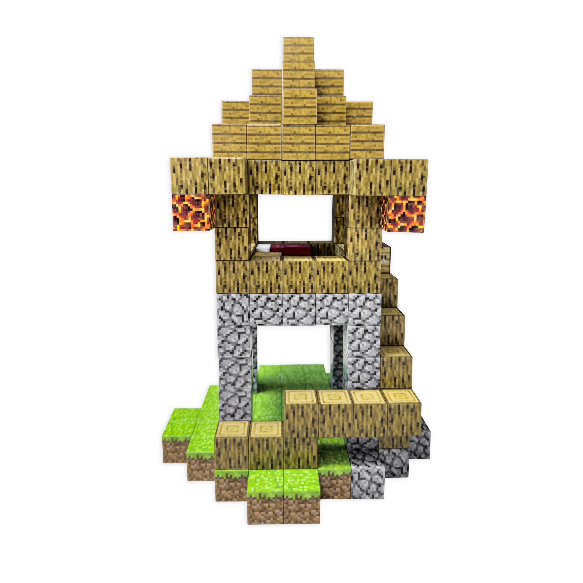 Minecraft, mágneses blokkok (224 blokk) - Torony + 7 figura - eMAG.hu