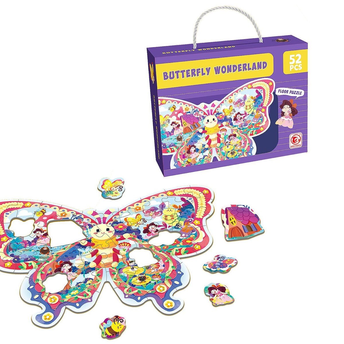 Puzzle de podea Fluture, 52 de piese - eMAG.ro