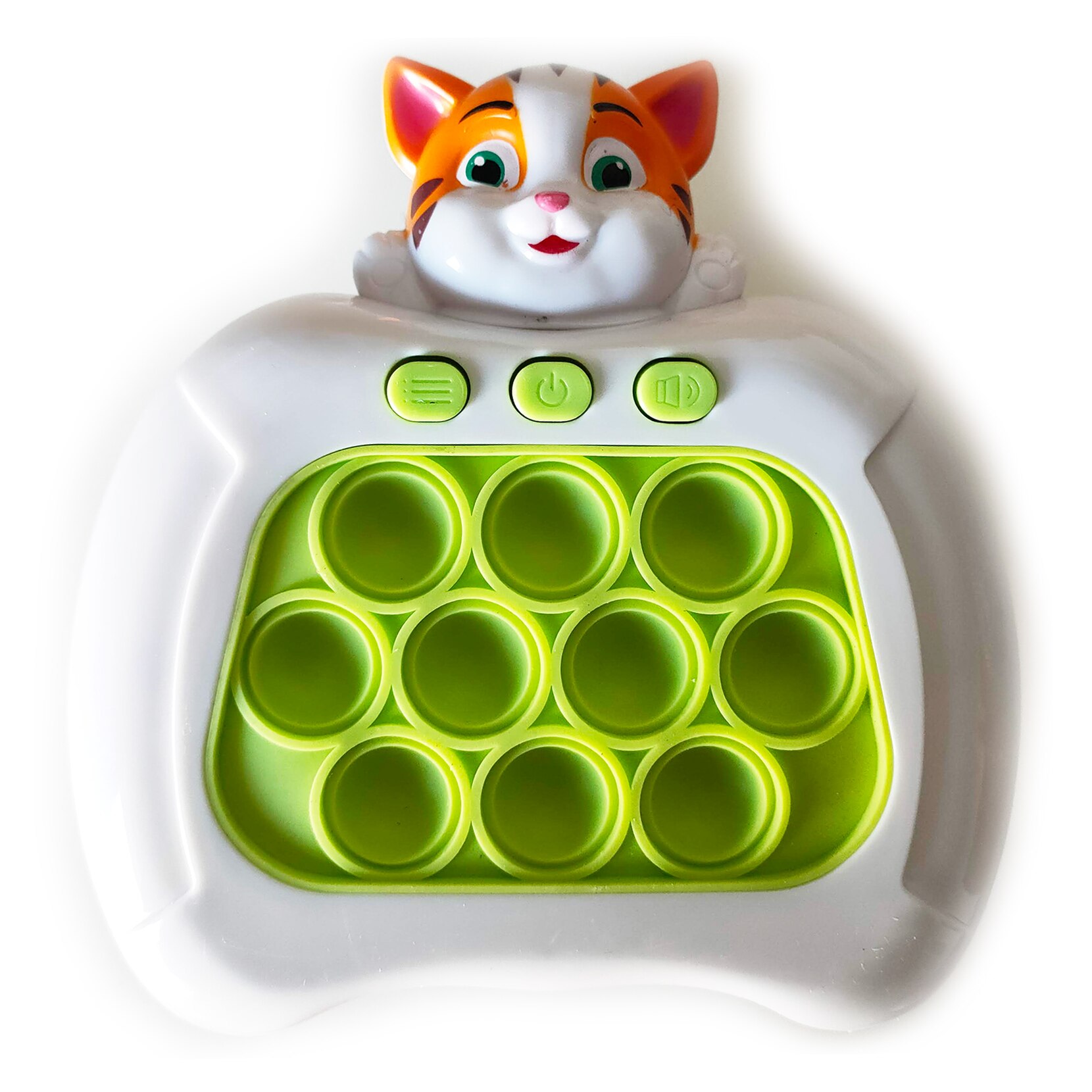 Joc interactiv Pop-It Consola, antistres, cu sunete si lumini, Pisicuta ...