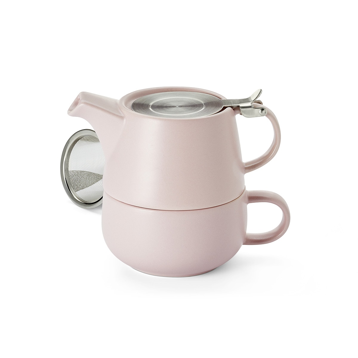 Ceainic cu Ceasca si Infuzor Saara Pink - Tea for one set 450ml - eMAG.ro