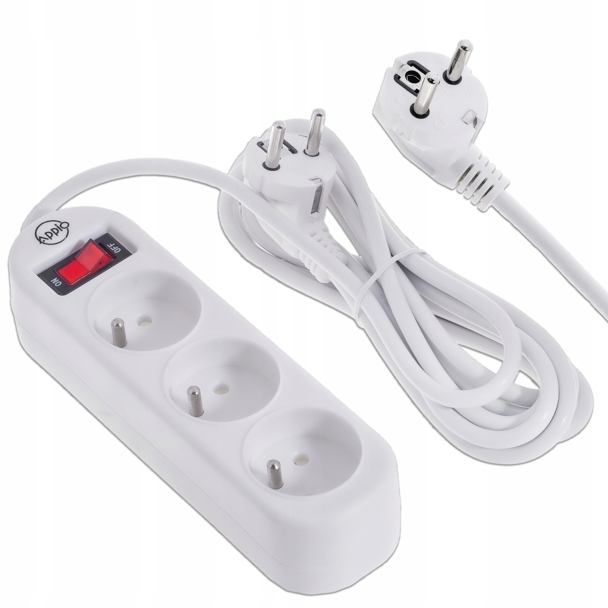 Prelungitor, priza, lungime 1, 5 metri, 3x priza, intrerupator iluminat ...