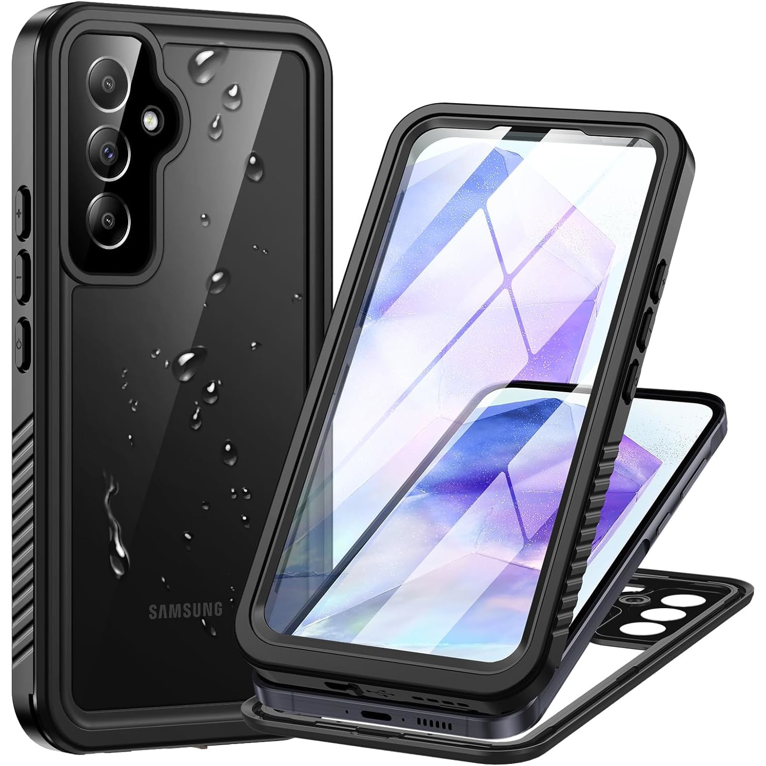 Pachet 360: Husa cu folie integrata Samsung Galaxy A55 5G ShockProof ...