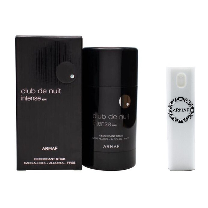 Set Deodorant Stick, Armaf CLUB DE NUIT INTENSE MAN, 75 g cu Kit Travel Reincarcabil 10 ml - eMAG.ro