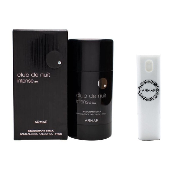 Set Deodorant Stick, Armaf CLUB DE NUIT INTENSE MAN, 75 g cu Kit Travel Reincarcabil 10 ml - eMAG.ro