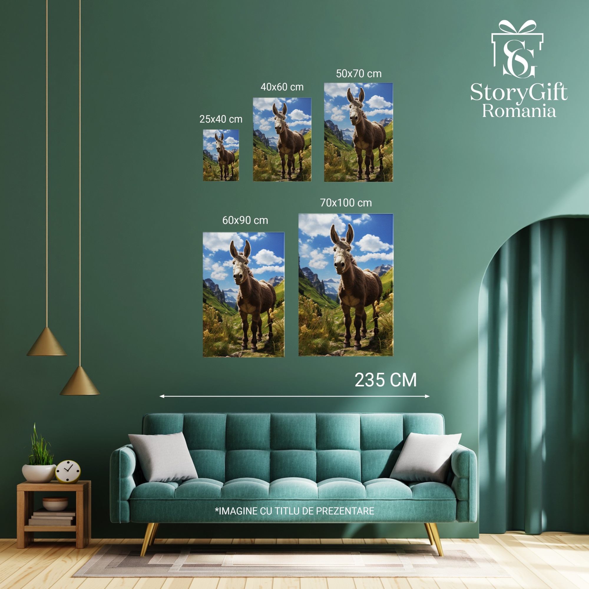 Tablou Canvas: Portret cu un magar frumos Nor, Deal, Peisaj, Animale ...