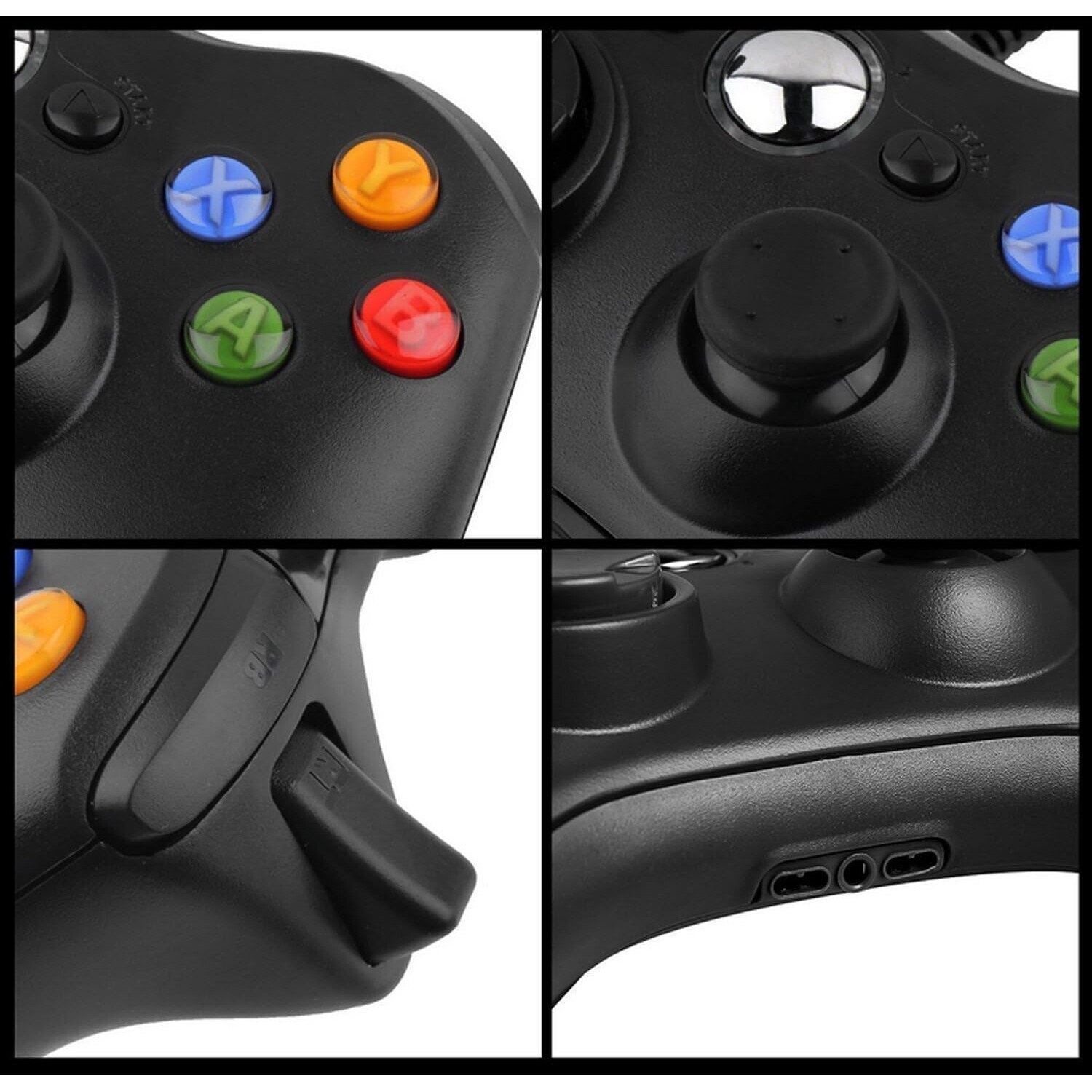 Controller cu fir, Healife, pentru Xbox 360/PC, cu vibratii duble turbo ...