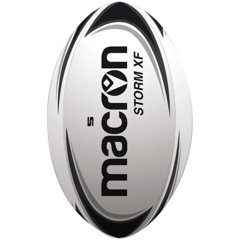 Minge rugby Macron STORM XF, marimea 3, alb/negru - eMAG.ro