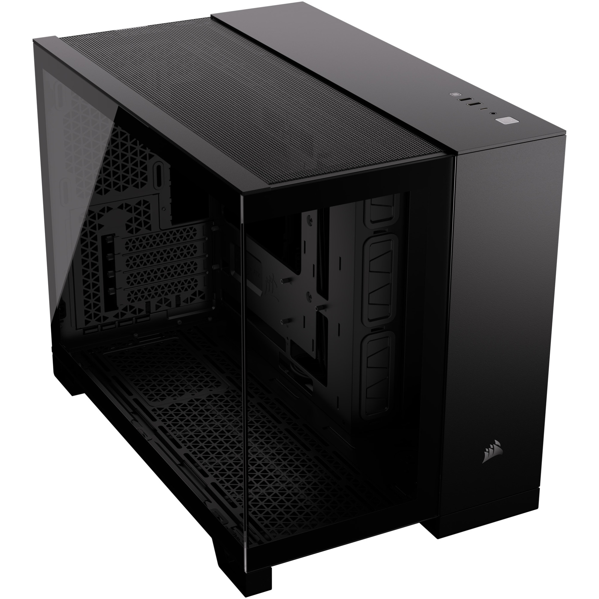 Carcasa dual chamber CORSAIR CORSAIR 2500X Micro ATX, negru - eMAG.ro