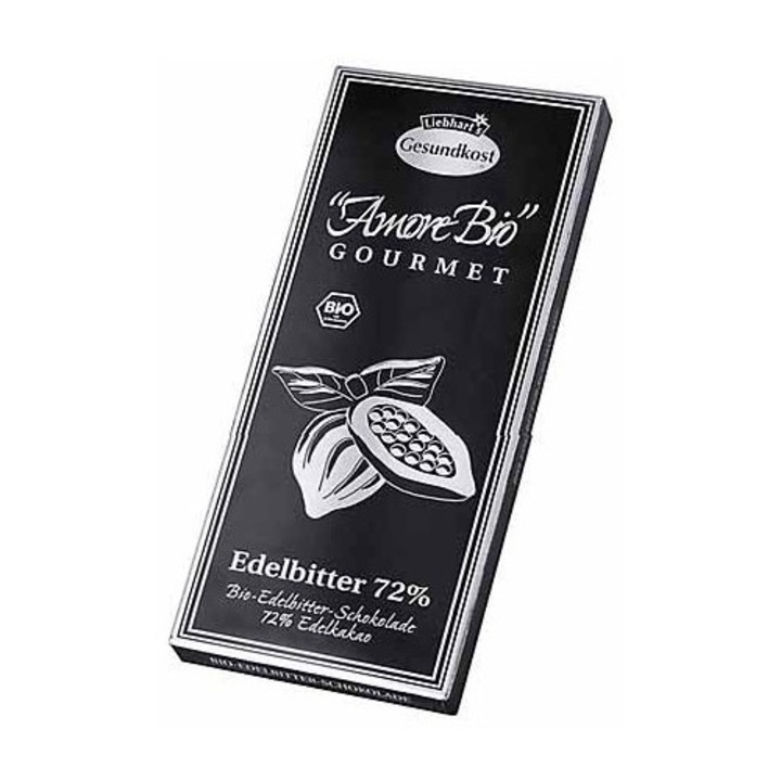 Ciocolata neagra, 72% cacao, 100g Liebhart's Amore Bio - eMAG.ro