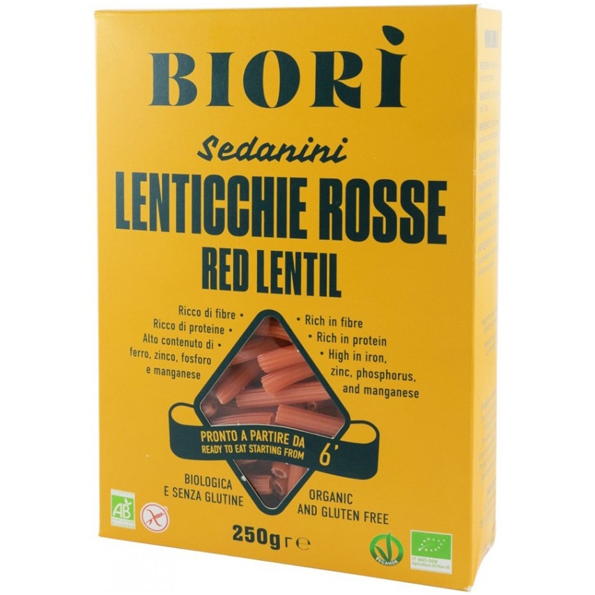 Sedanini bio din linte rosie, 250g Biori - eMAG.ro