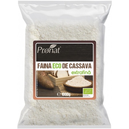 Faina bio de cassava extra fina (tapioca / manioc), 1000g Pronat - eMAG.ro