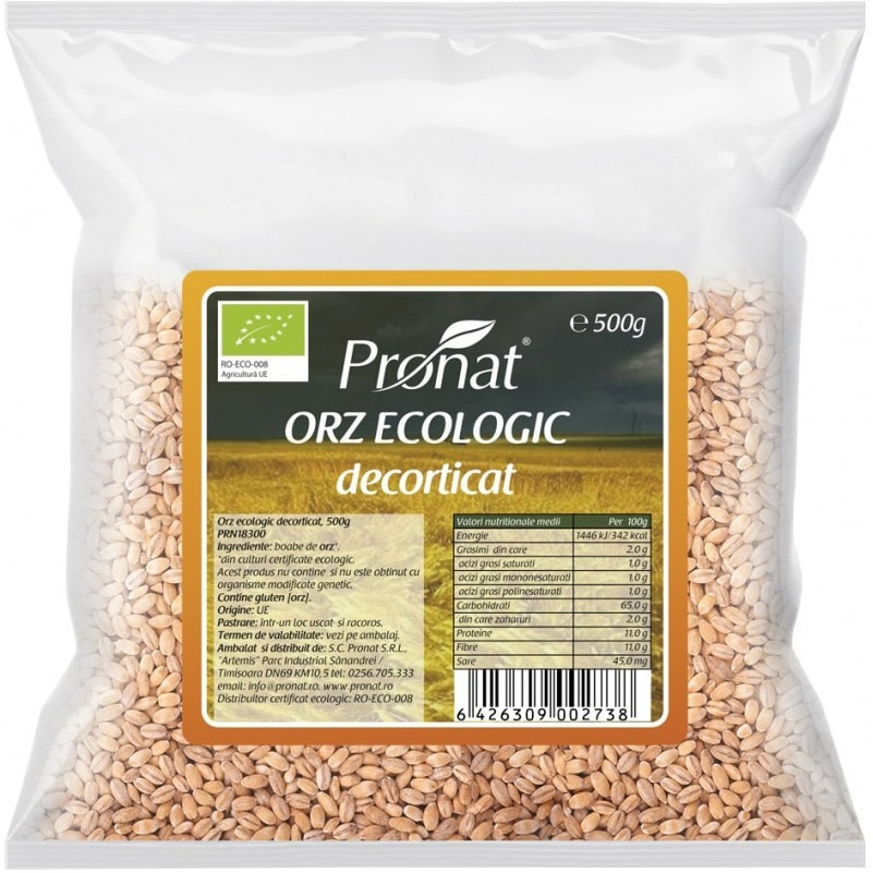 Orz bio decorticat, 500g Pronat - eMAG.ro