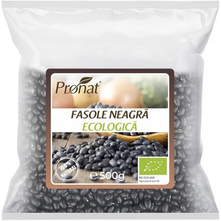 Fasole neagra bio, 500g Pronat - eMAG.ro