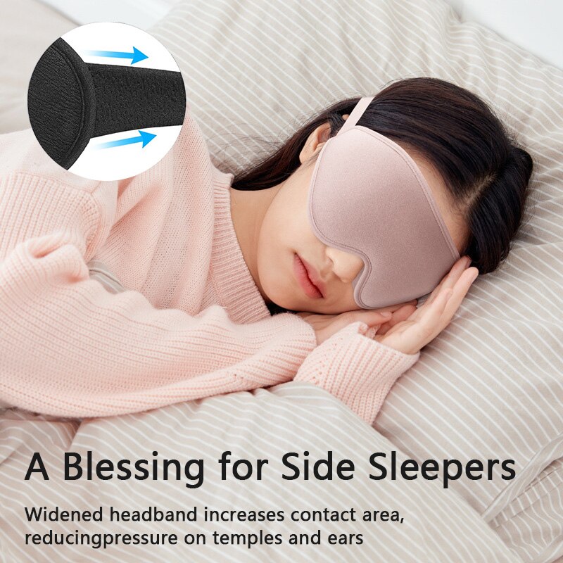 Masca pentru somn 3D, poliester, design ergonomic, reglabila, roz - eMAG.ro