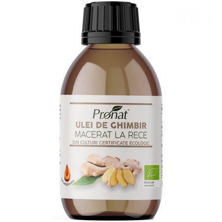 Ulei bio de ghimbir macerat la rece, 100ml Pronat - eMAG.ro