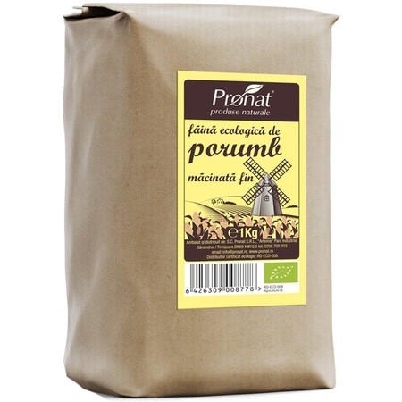 Faina bio de porumb macinata fin 1kg Pronat - eMAG.ro