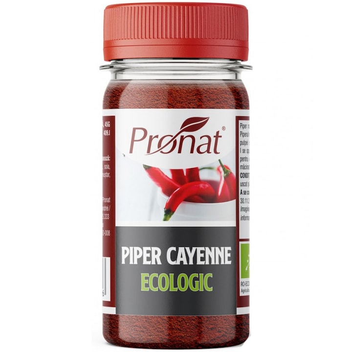 Piper cayenne bio, 45g Pronat - eMAG.ro