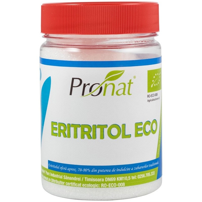 Eritritol bio inlocuitor de zahar, 200g Pronat - eMAG.ro
