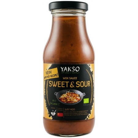 Sos bio pentru wok, dulce-acrisor, 240ml Yakso - eMAG.ro
