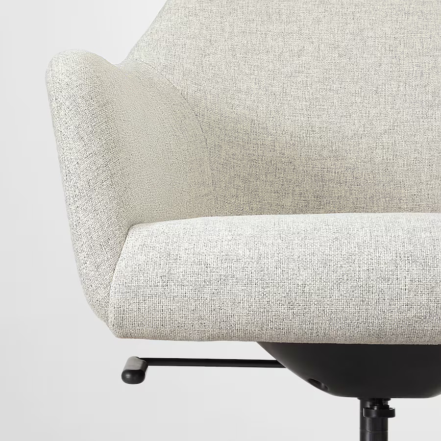 Scaun conferinta rotativ ergonomic tapitat, Bej/Negru - eMAG.ro