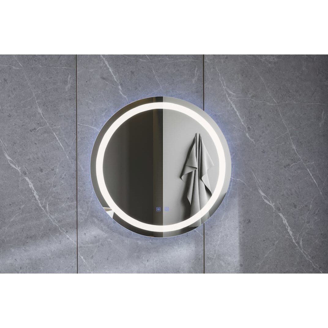 Oglinda LED Touch Echo, 70x70 cm, functie Dezaburire - eMAG.ro