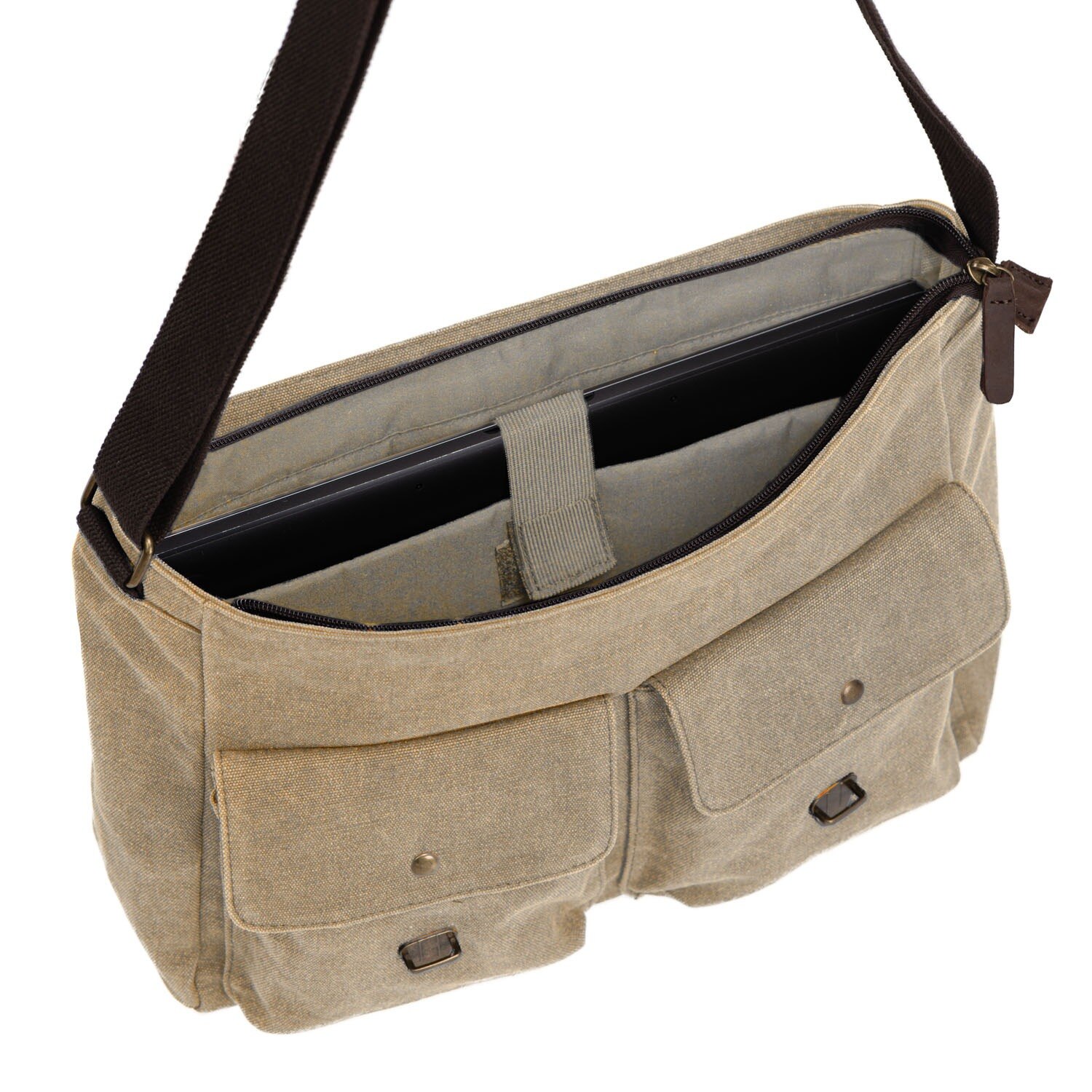 Daniel Ray textil laptoptáska, McAllen sorozat, Khaki - eMAG.hu
