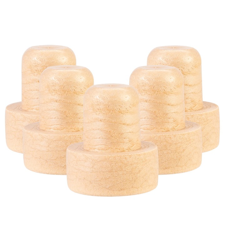 Set dopuri de pluta, sintetic, pentru sticla, in forma de ciuperca, 10 ...