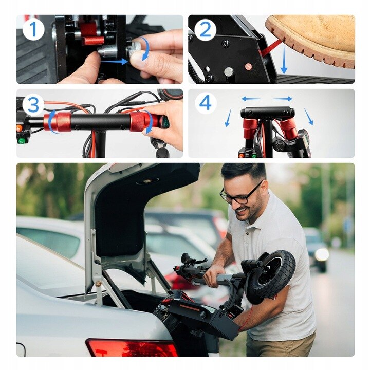 Сгъваем електрически скутер Engwe Y600, мотор 600W (пикова 830W ...